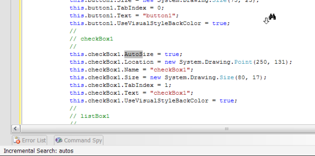 Use "Find As You Type" Search in Visual Studio 2005